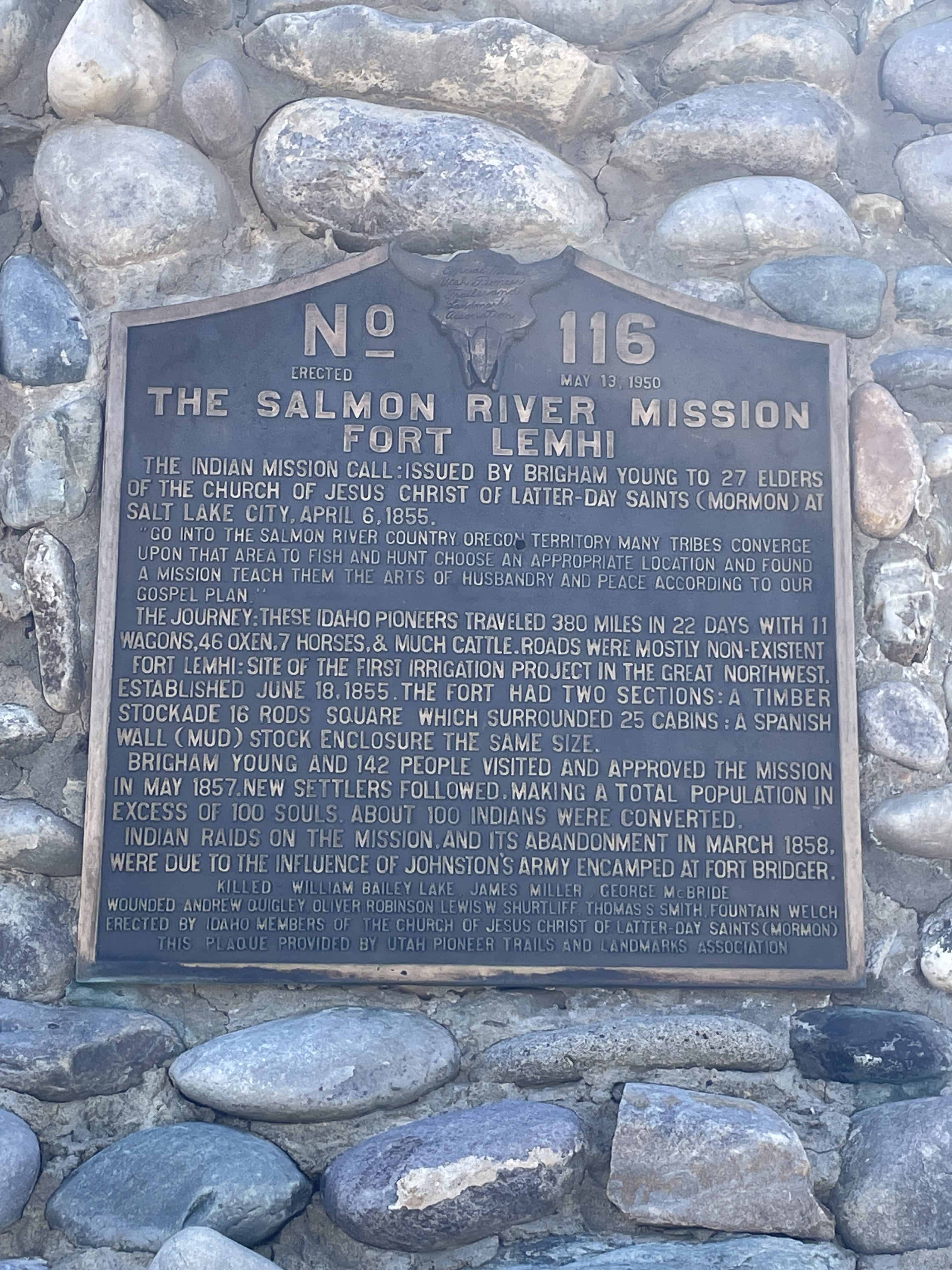 The Salmon River Mission – Fort Lemhi | JacobBarlow.com