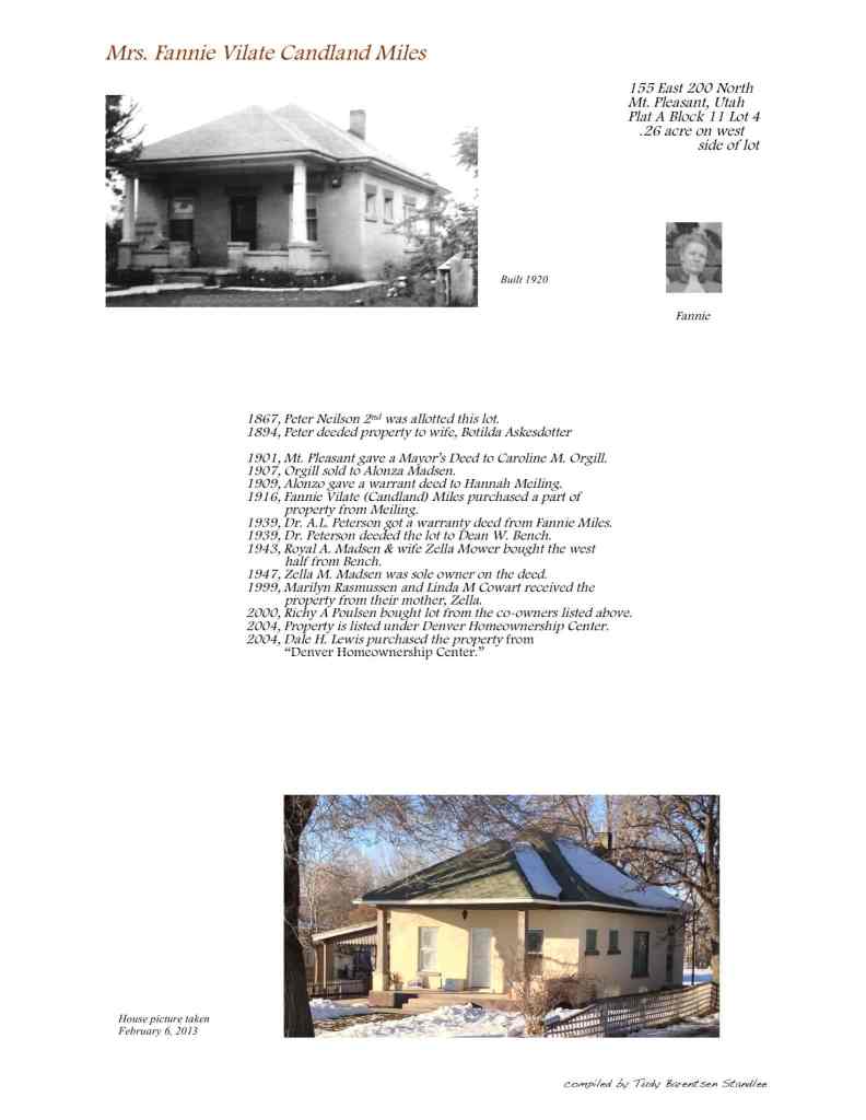 Fannie Vilate Candland Miles Home | JacobBarlow.com