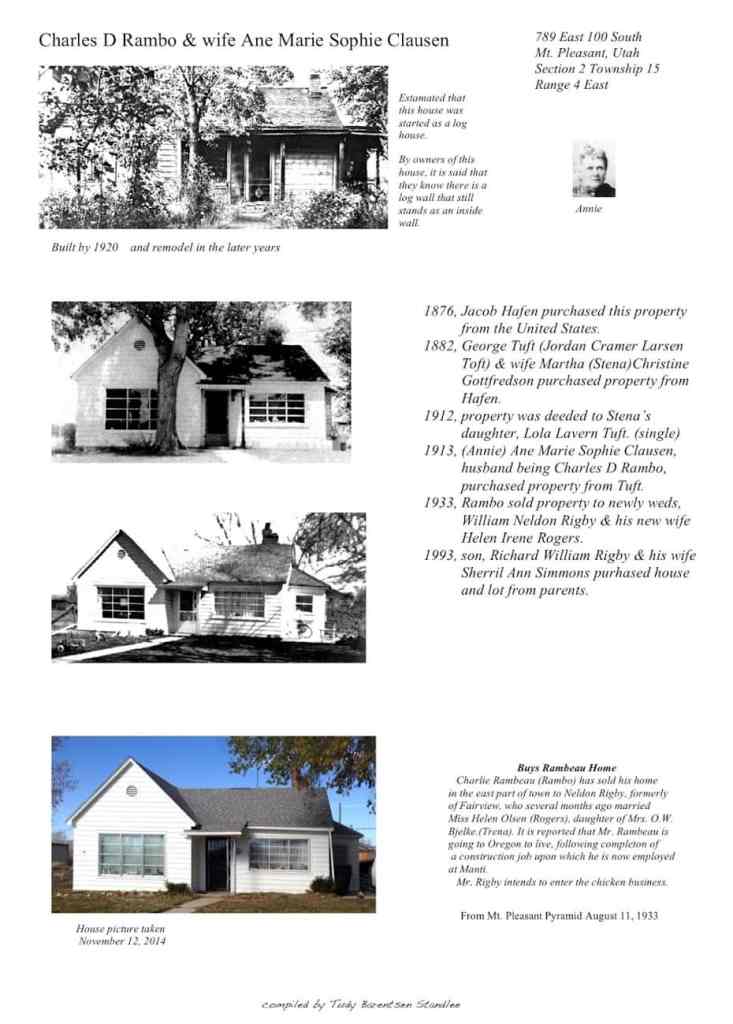 Charles D. and Ane Marie Sophie Clausen Rambo | JacobBarlow.com